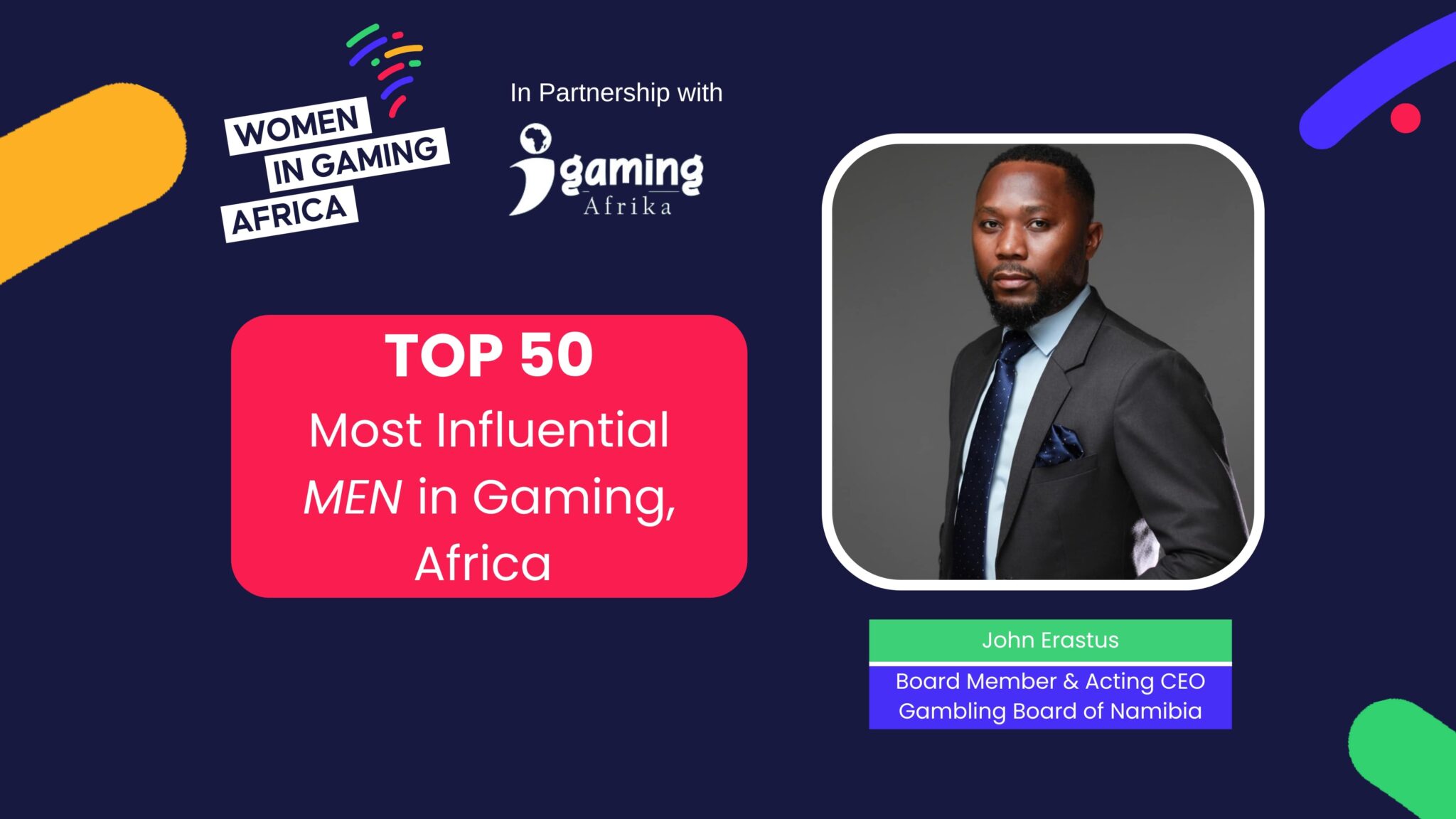 Celebrating 2024's Top 50 Most Influential Men in Gaming, Africa: John Erastus