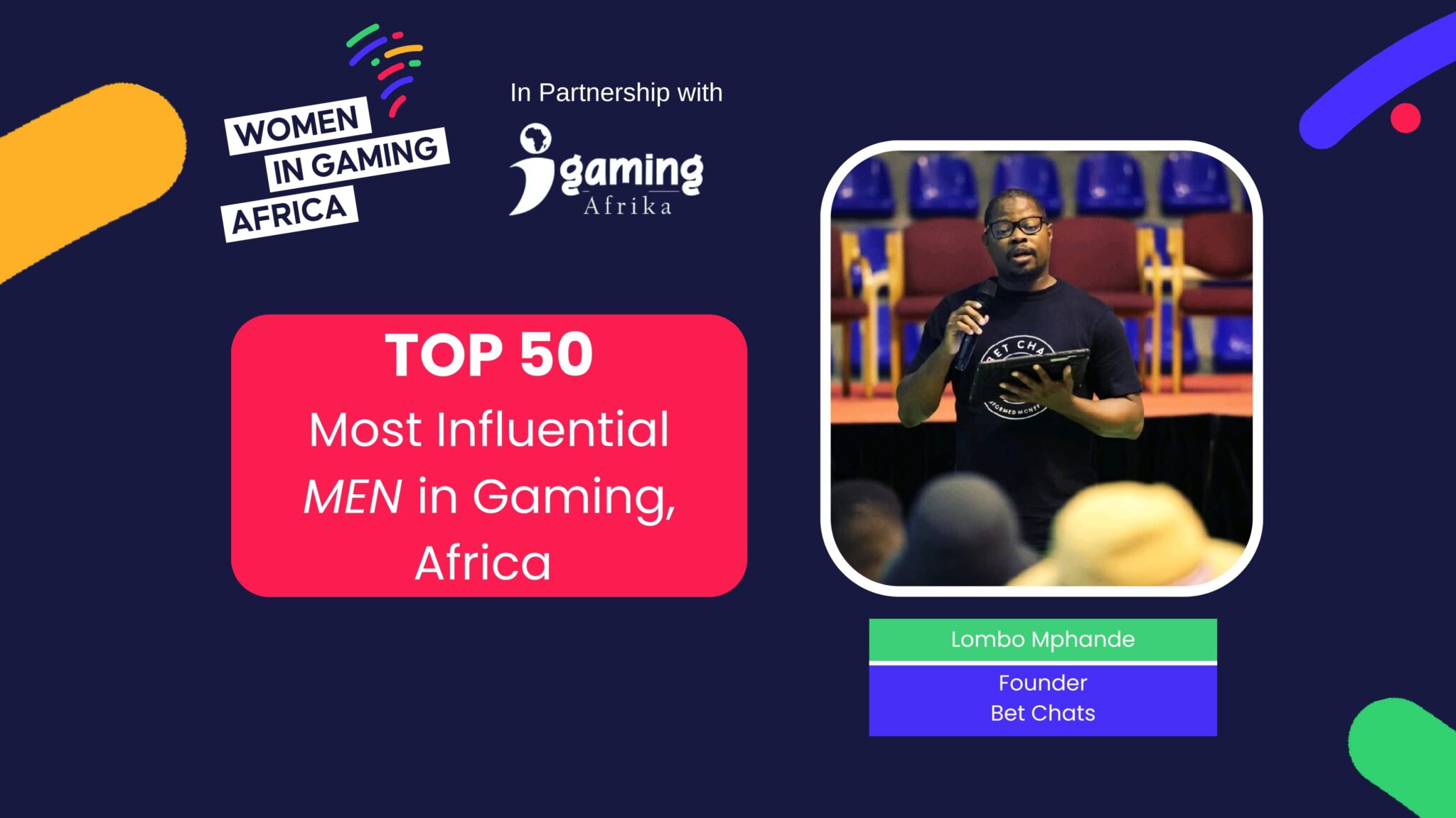 Celebrating 2024's Top 50 Most Influential Men in Gaming, Africa: Lombo Mphande