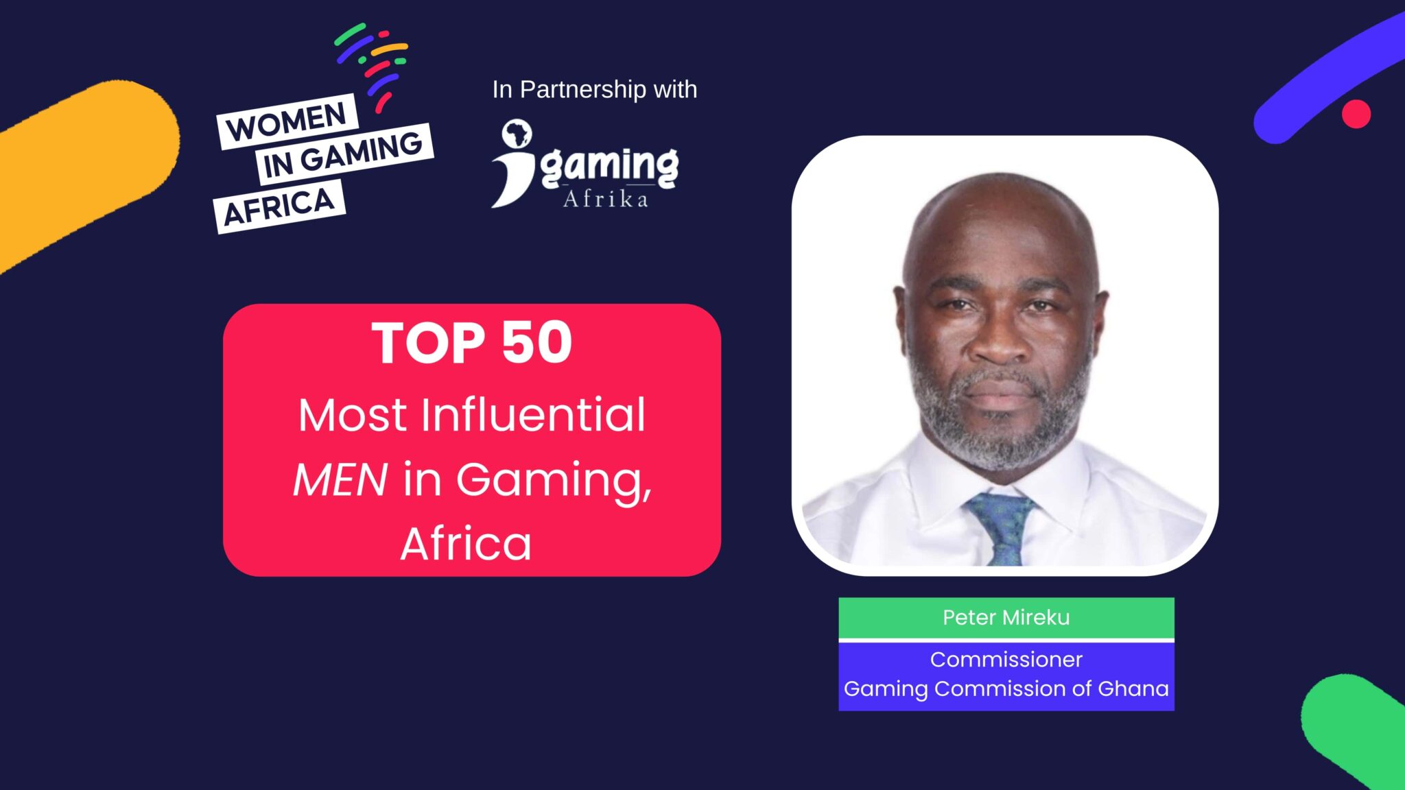 Celebrating 2024's Top 50 Most Influential Men in Gaming, Africa: Peter Mireku