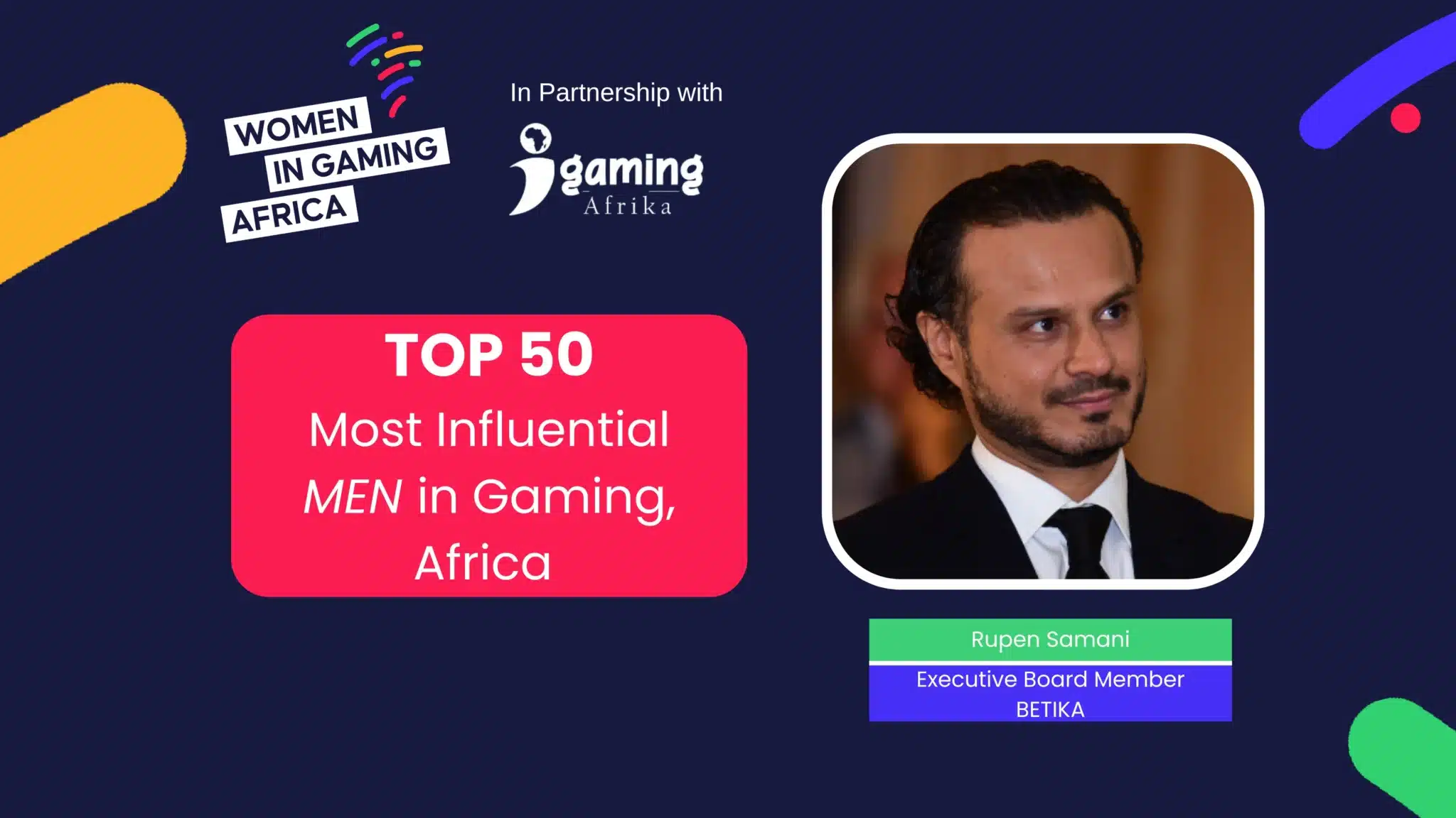 Celebrating 2024's Top 50 Most Influential Men in Gaming, Africa: Rupen Samani